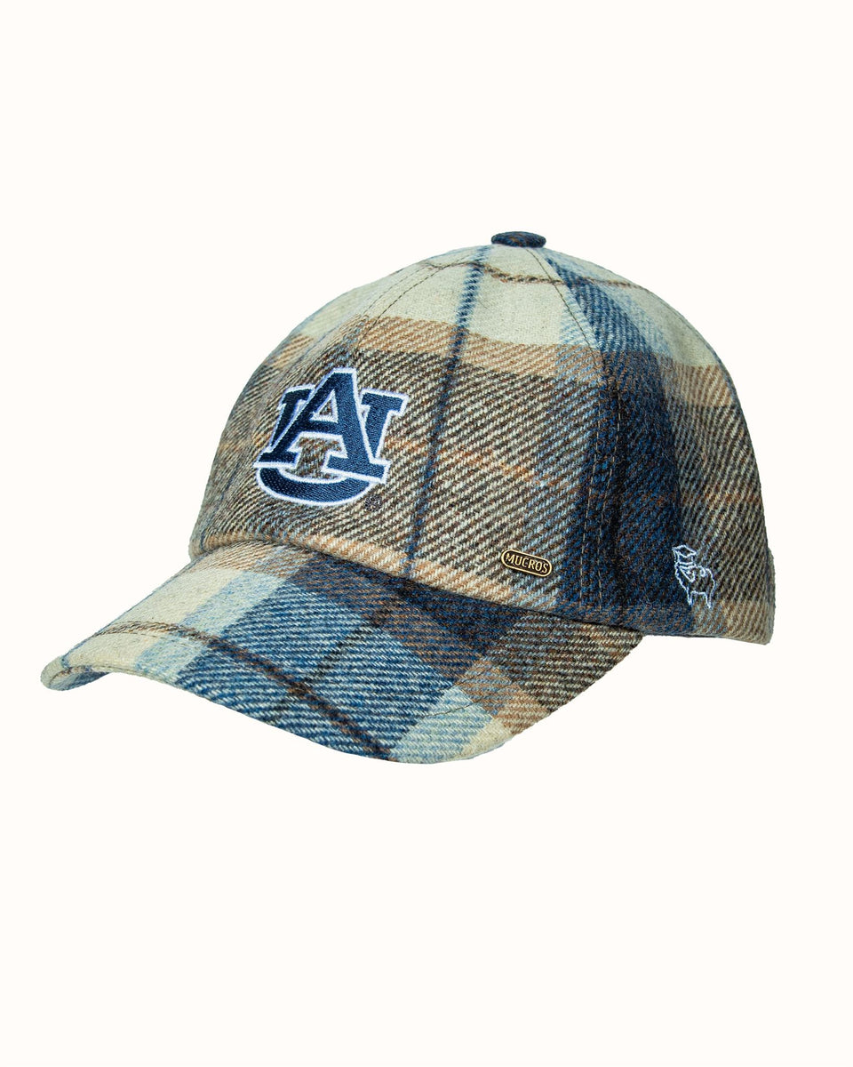 Auburn University Blue Plaid Wool Baseball Cap | Collegiate Knitwear ...