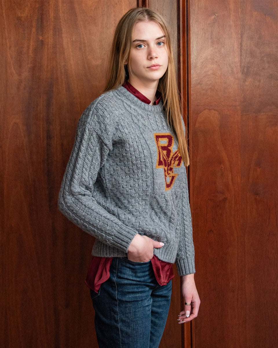 Boston College Women’s British Wool Crew-Neck Sweater | Collegiate ...