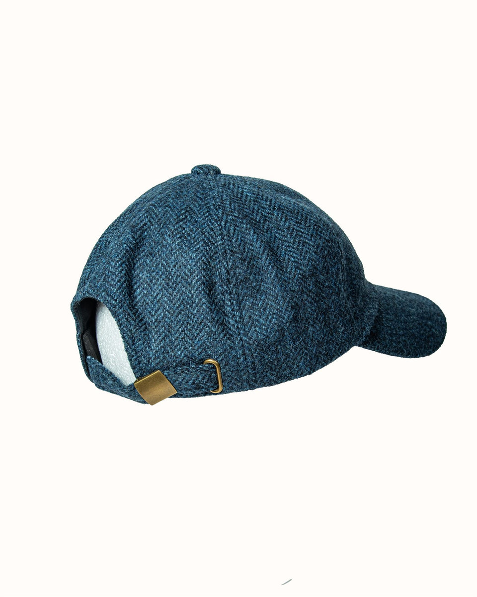 Georgia Tech Blue Herringbone Wool Baseball Cap | Collegiate Knitwear ...