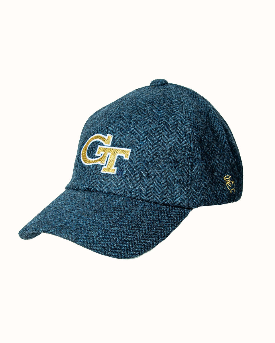 Georgia Tech Blue Herringbone Wool Baseball Cap | Collegiate Knitwear ...
