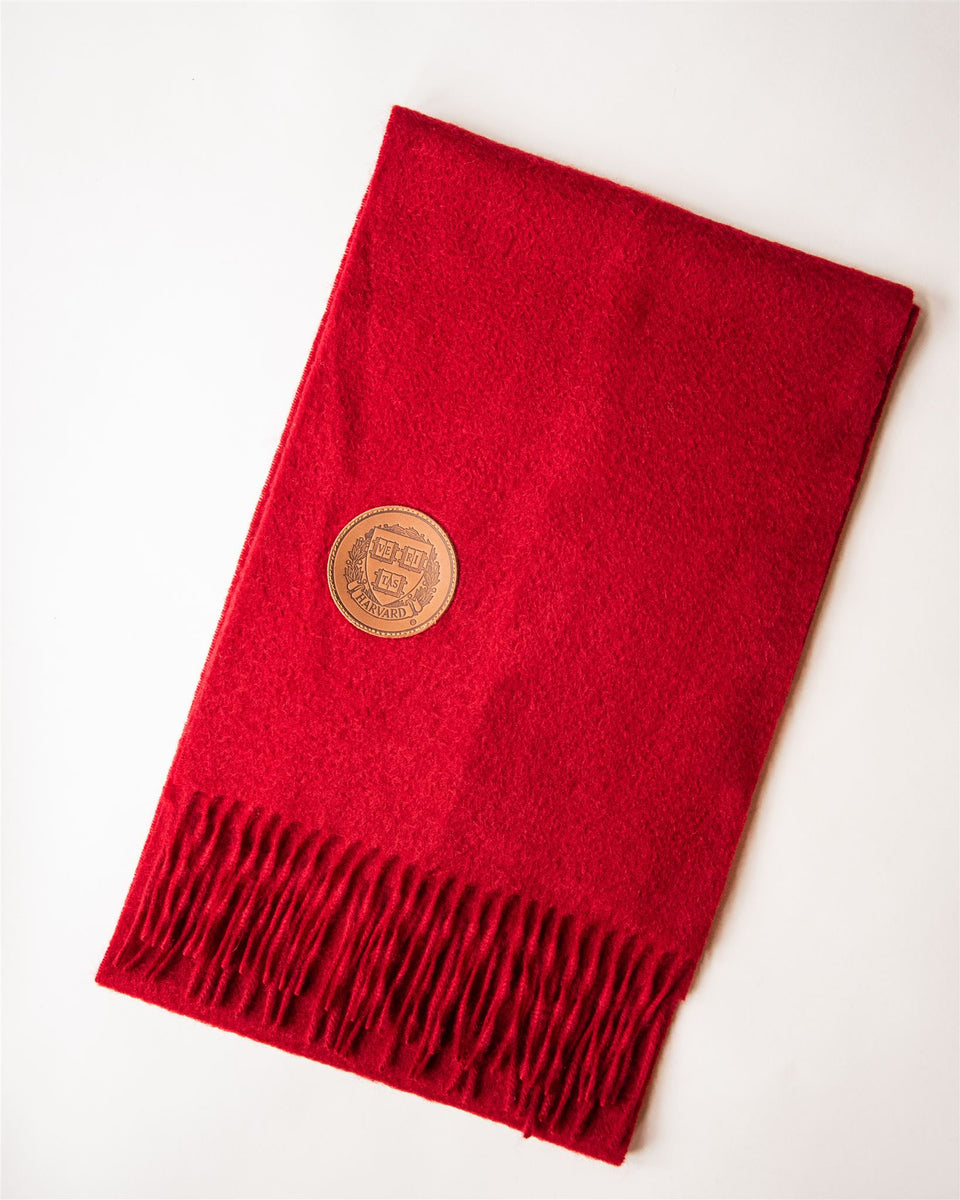 Harvard University Balmoral Bespoke Crimson Cashmere Scarf – Collegiate ...