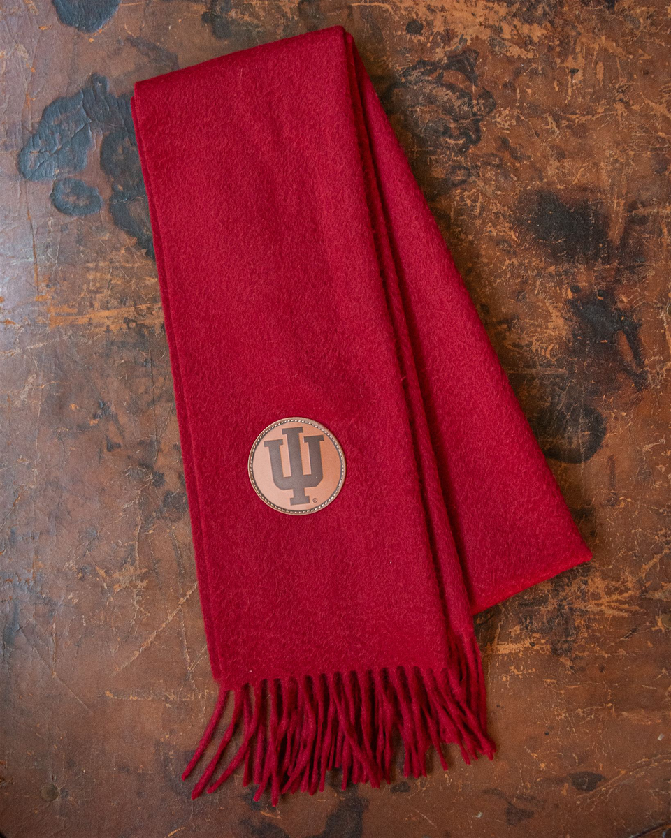 Indiana University Balmoral Bespoke Red Cashmere Scarf – Collegiate ...