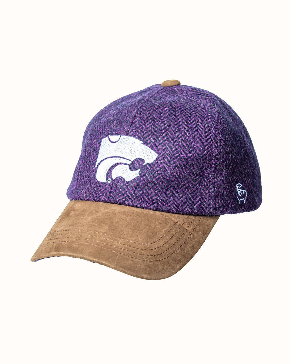 Kansas State University Purple Herringbone Wool Baseball Cap with ...