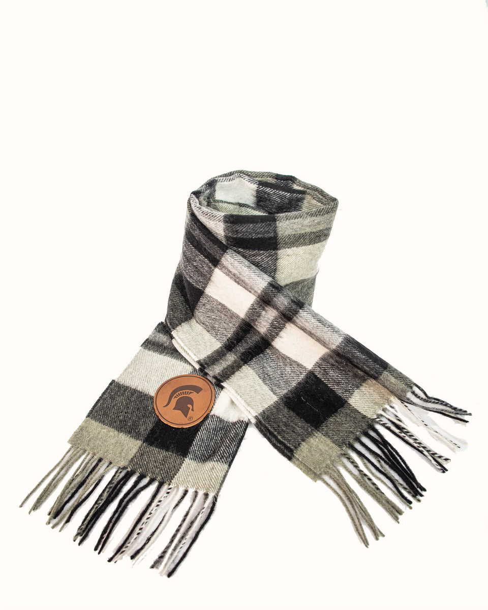 Michigan State University Balmoral Cypress/Olive Lambswool Scarf ...