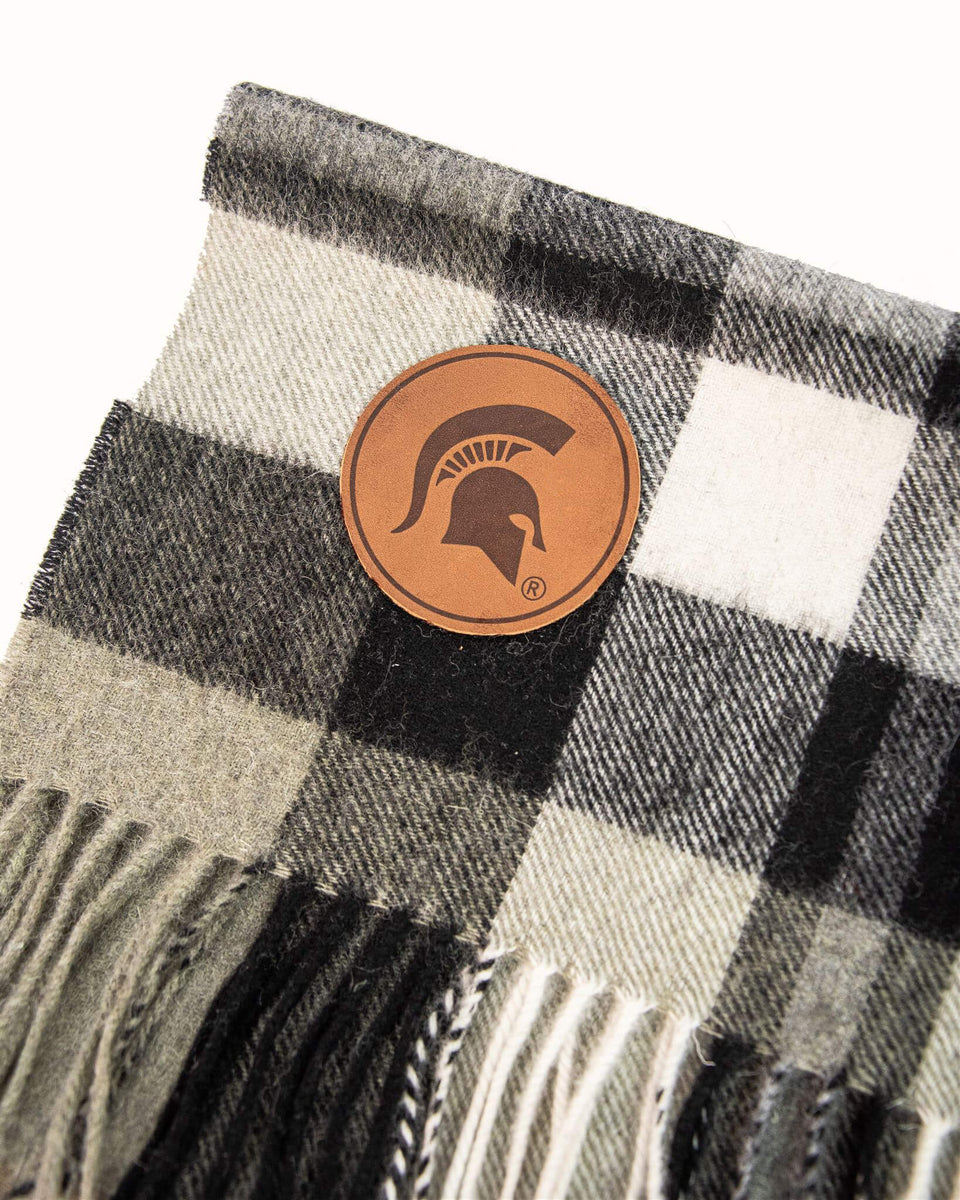 Michigan State University Balmoral Cypress/Olive Lambswool Scarf ...