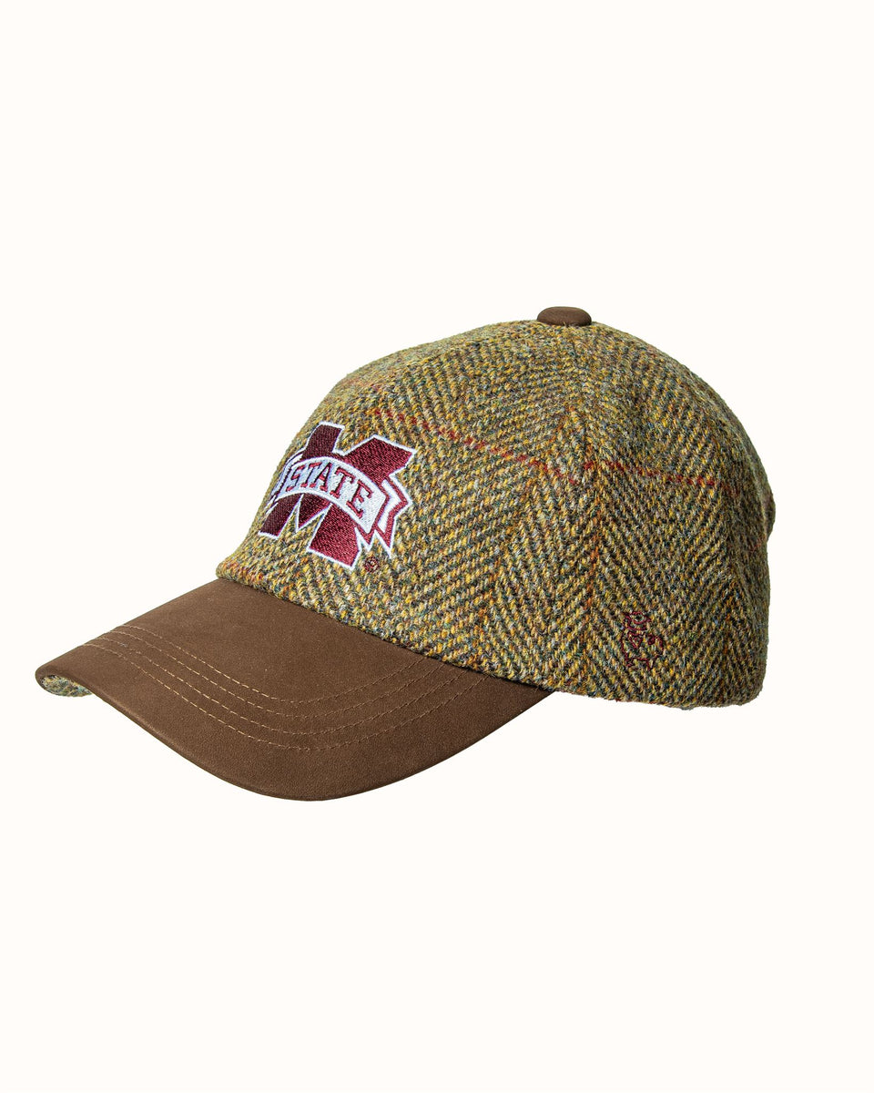 Mississippi State University Olive/Gold Harris Tweed Baseball Cap ...