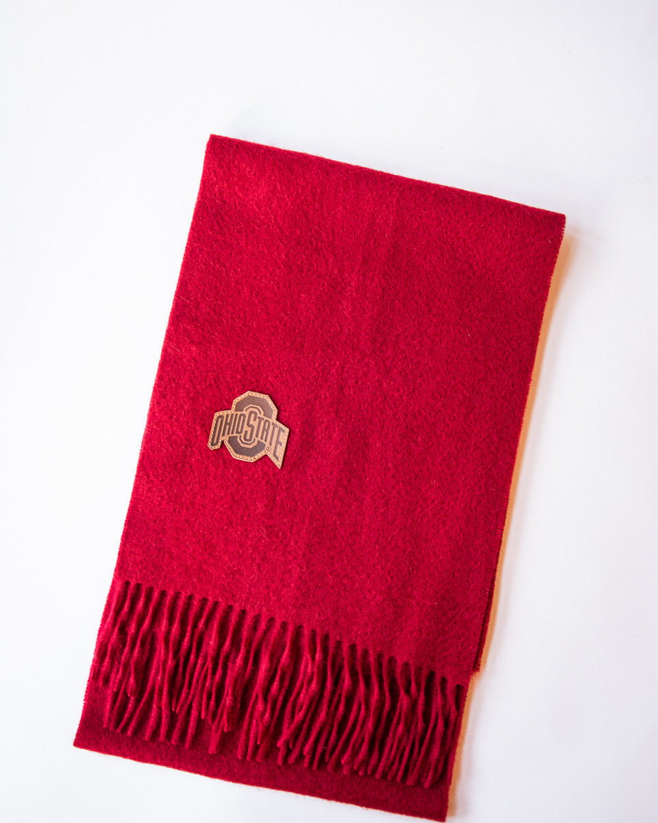 Ohio State University Balmoral Bespoke Scarlet Cashmere Scarf ...