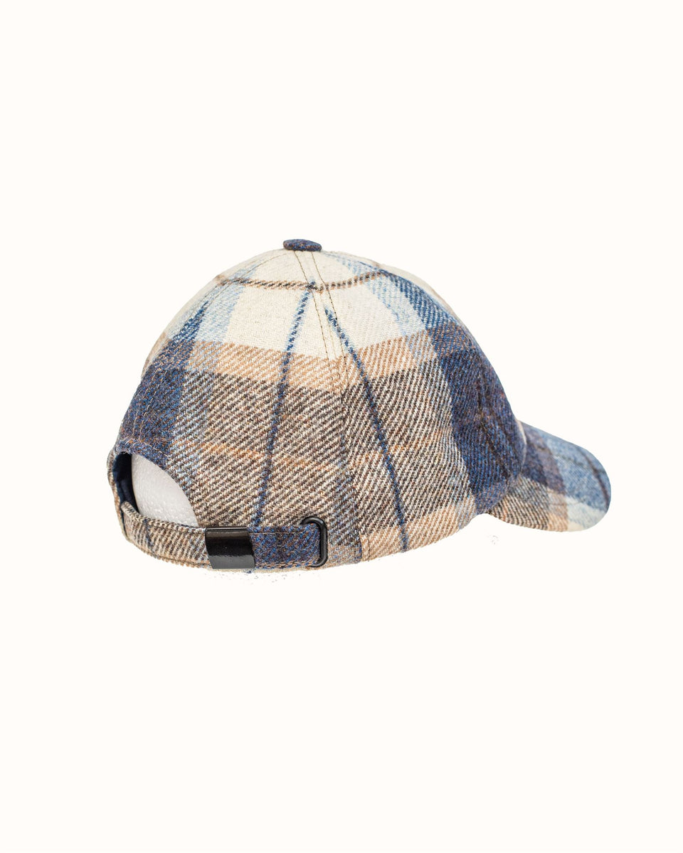 Ole Miss Blue Plaid Wool Baseball Cap | Collegiate Knitwear Designs