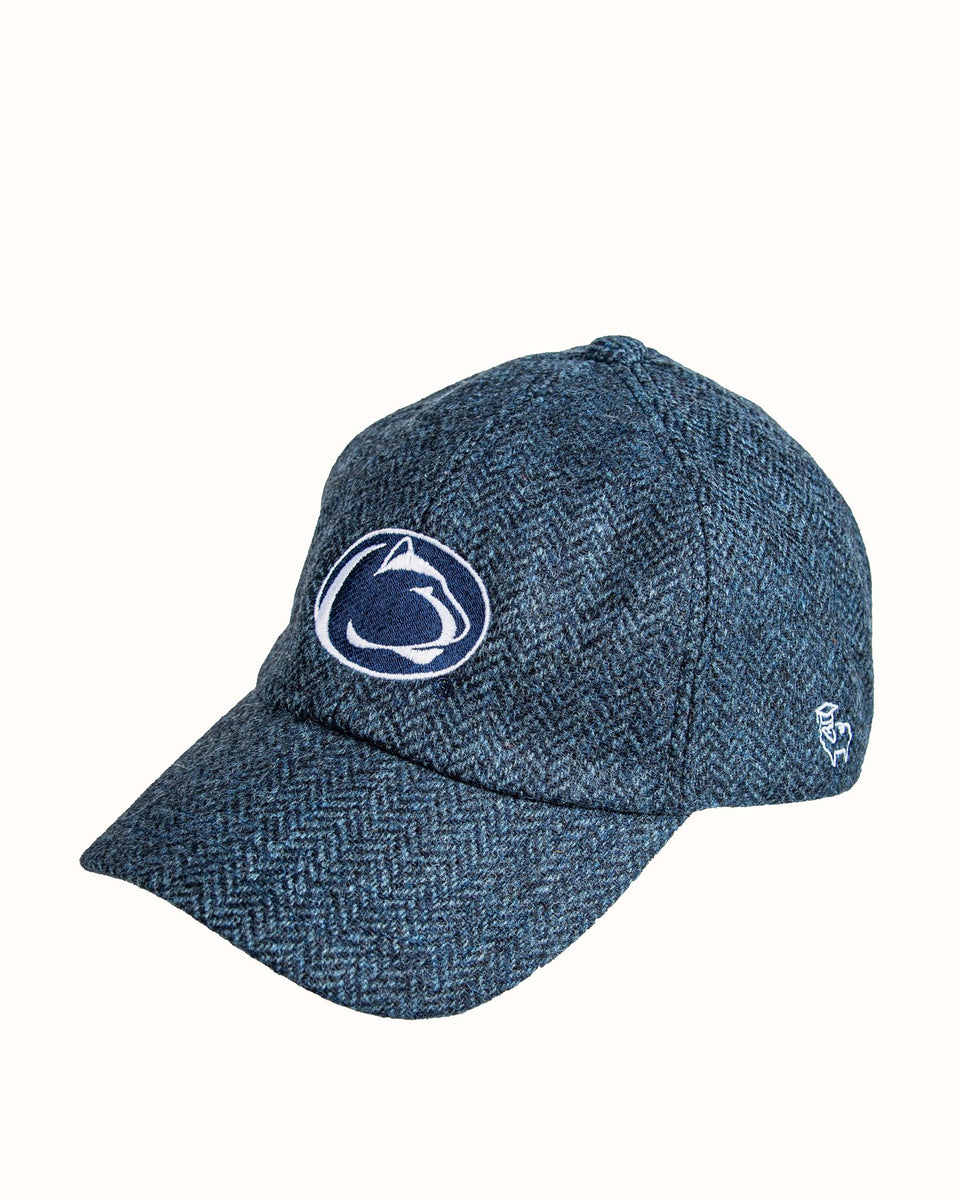 Penn State University Blue Herringbone Wool Baseball Cap | Collegiate ...