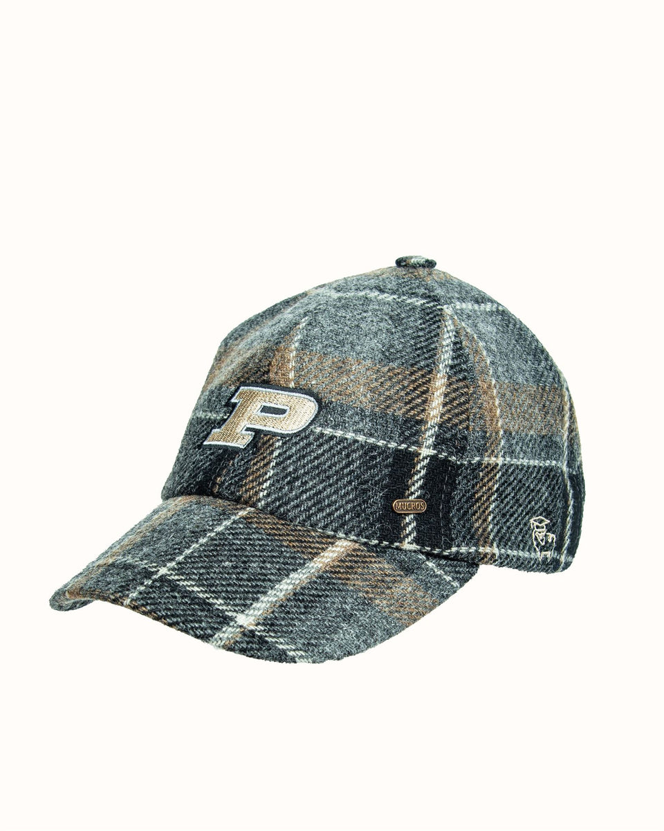 Purdue University Grey Plaid Wool Baseball Cap | Collegiate Couture ...