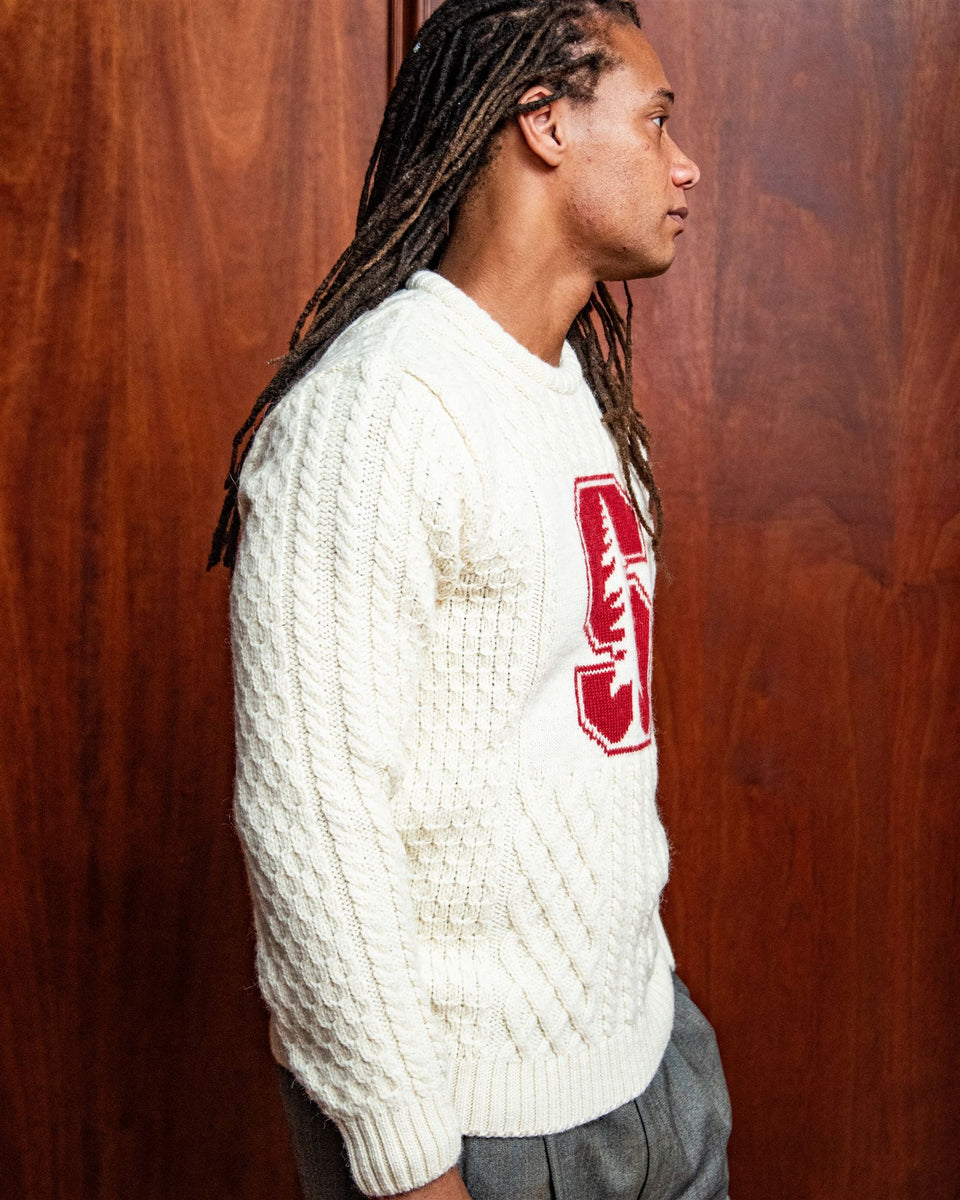 Stanford University Men’s British Wool Crew-Neck Sweater | Collegiate ...