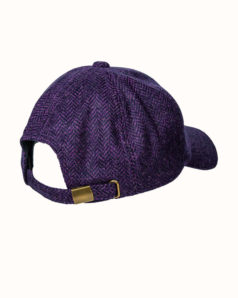 TCU Purple Herringbone Wool Baseball Cap | Collegiate Knitwear Designs