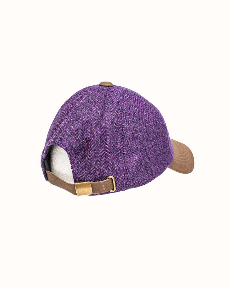 TCU Purple Herringbone Wool Baseball Cap with Leather Bill | Collegiate ...