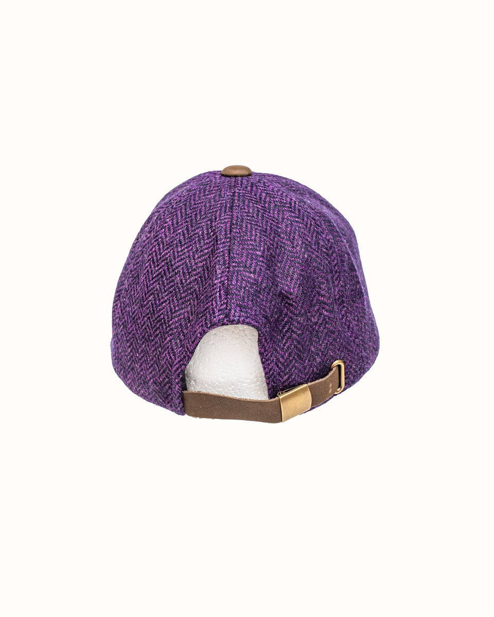 TCU Purple Herringbone Wool Baseball Cap with Leather Bill | Collegiate ...