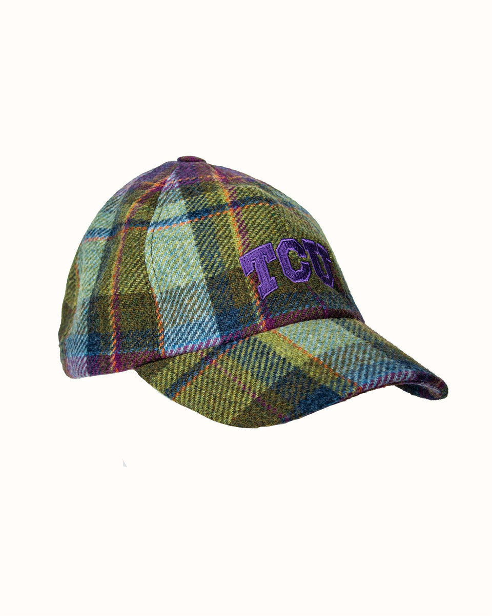 TCU Purple Plaid Wool Baseball Cap | Collegiate Knitwear Designs