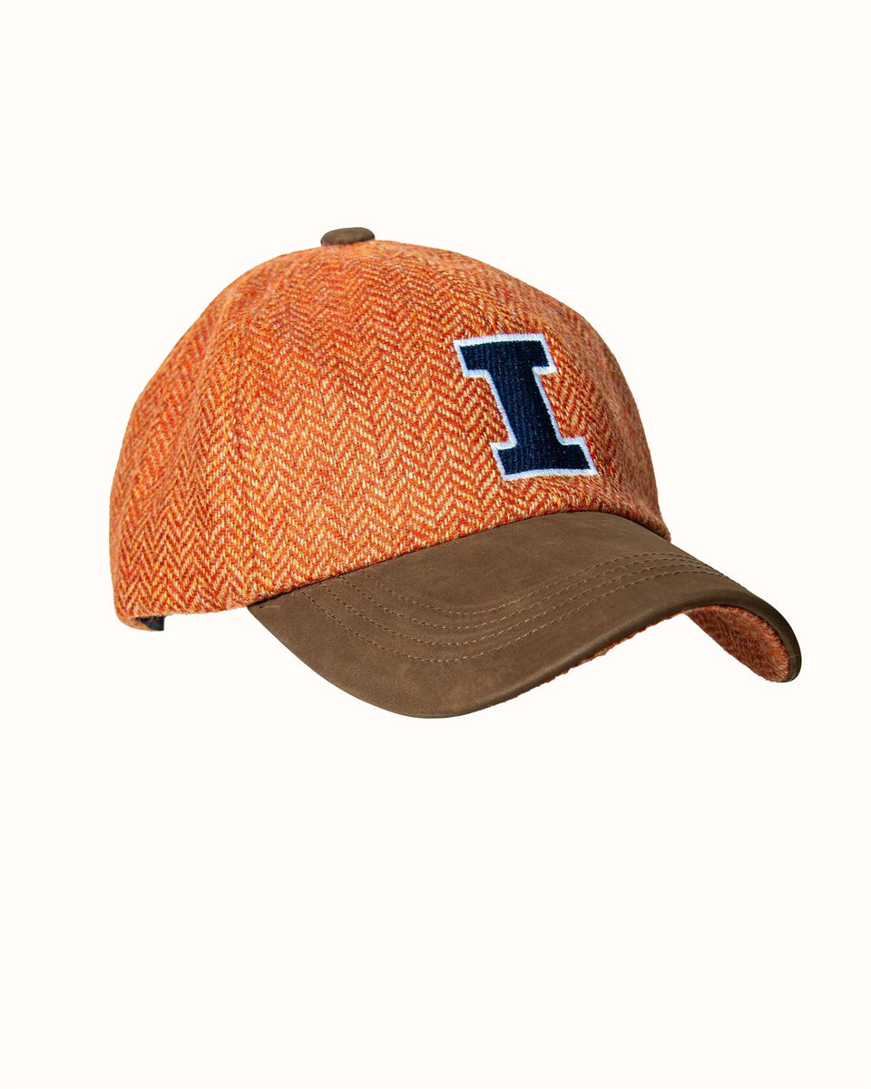 University of Illinois Orange Herringbone Wool Baseball Cap with ...