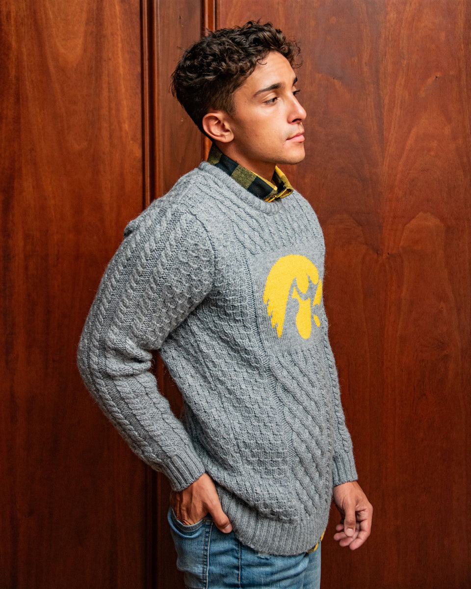 University of Iowa Men’s British Wool Crew-Neck Sweater | Collegiate ...