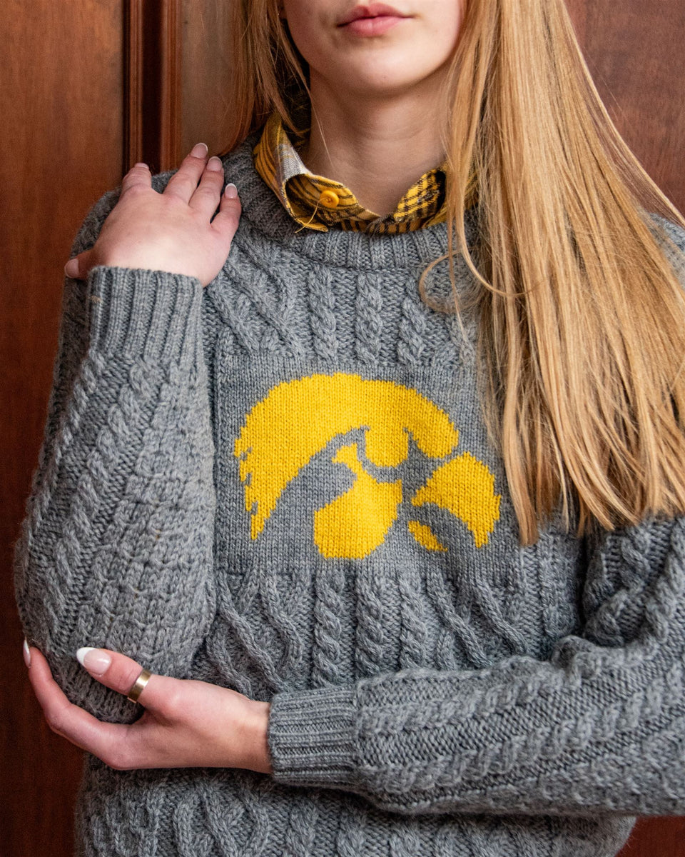 University of Iowa Women’s British Wool Crew-Neck Sweater | Collegiate ...