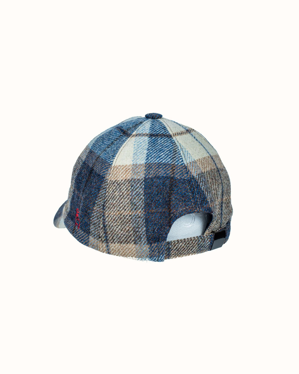 University of Kansas Blue Plaid Wool Baseball Cap | Collegiate Knitwear ...