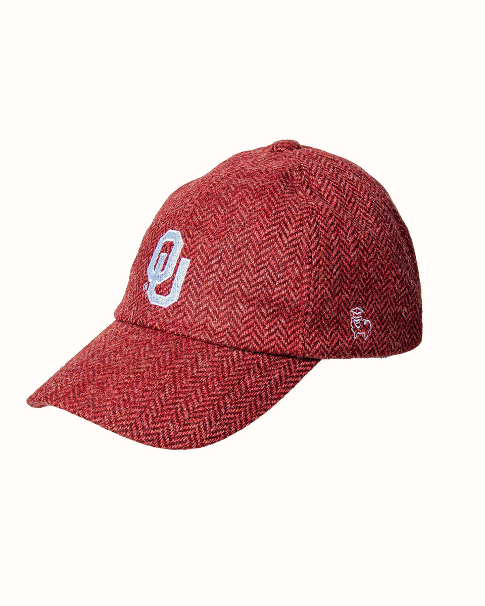 University of Oklahoma Crimson Herringbone Wool Baseball Cap ...
