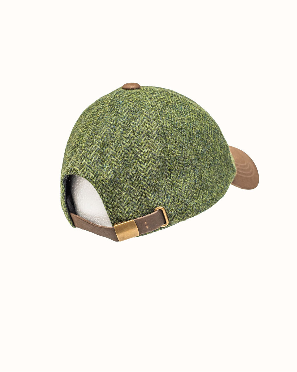 University of Oregon Green Herringbone Tweed Baseball Cap with Leather ...