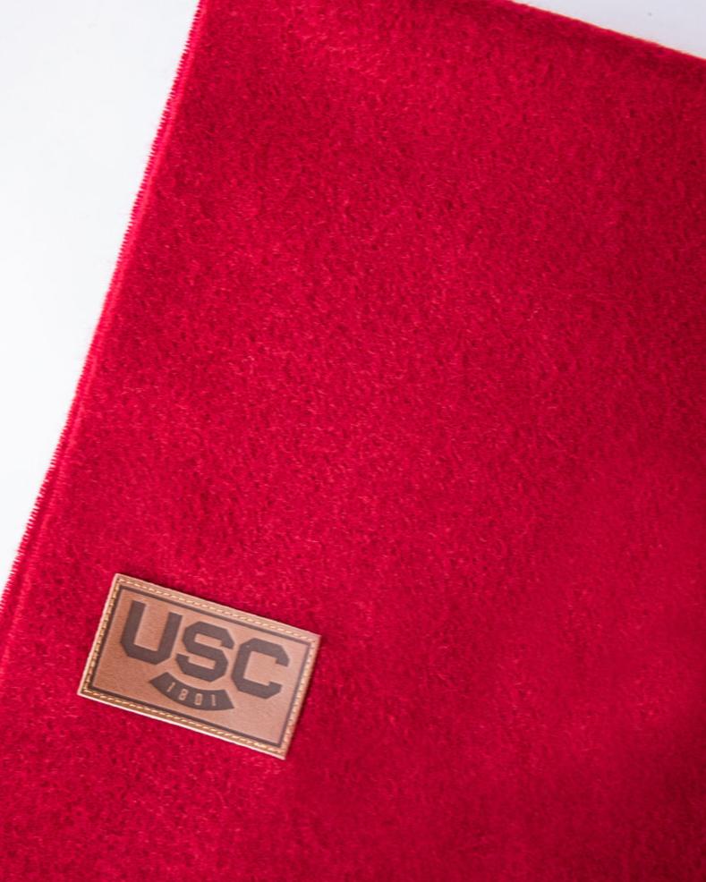 University of South Carolina Balmoral Bespoke Garnet Cashmere Scarf ...