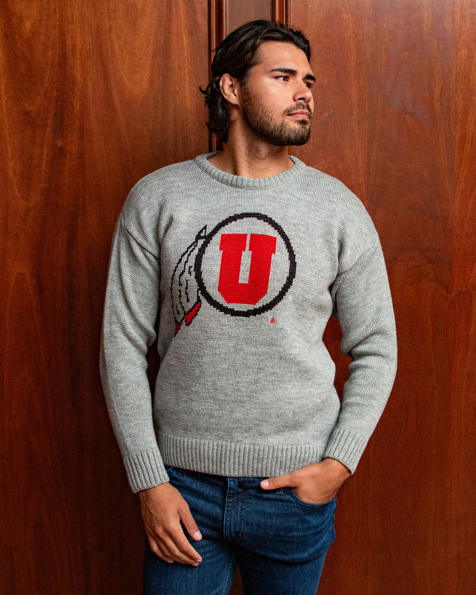 University of Utah Men’s Merino Wool Crew-Neck Sweater | Collegiate ...