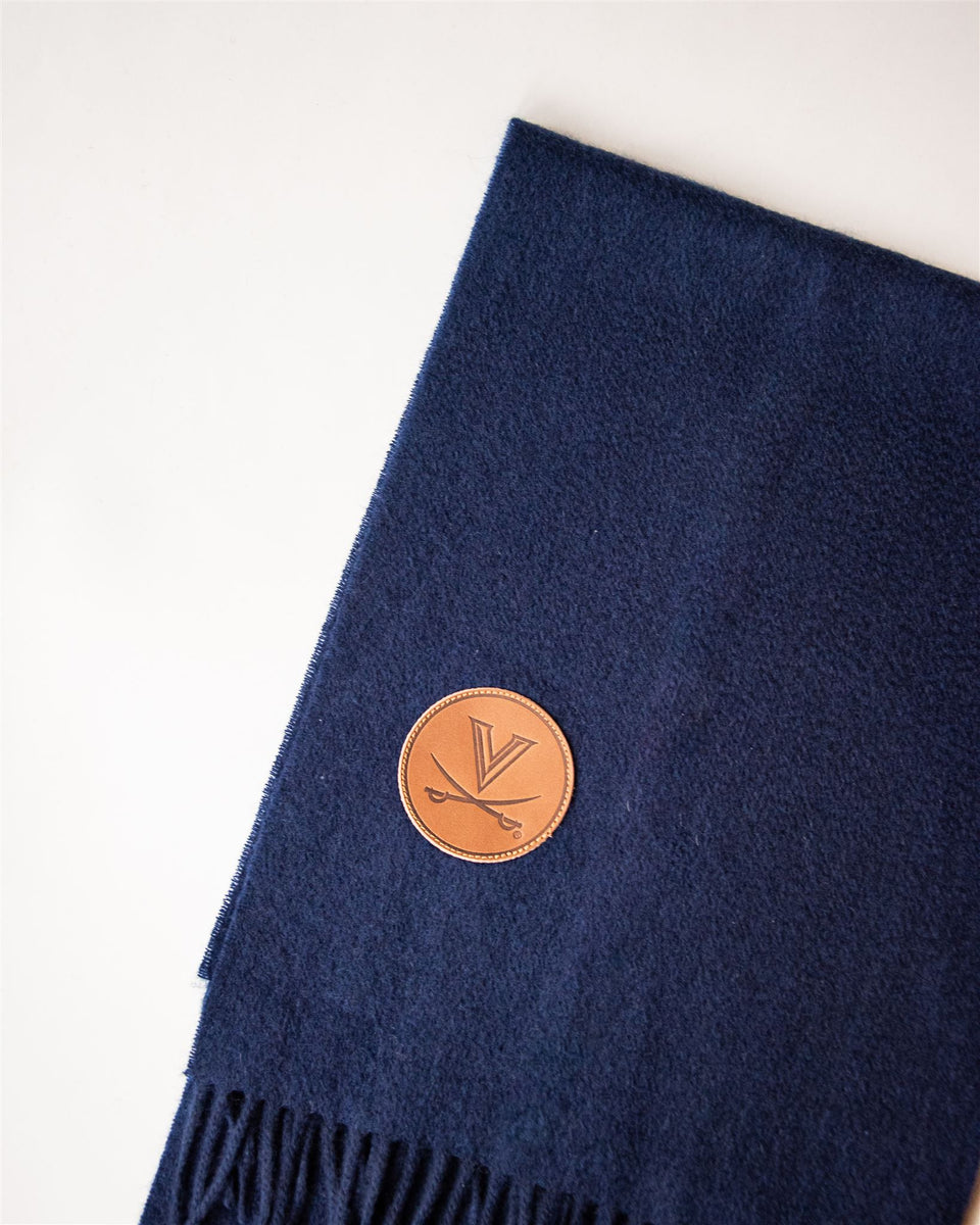 University of Virginia Balmoral Bespoke Navy Cashmere Scarf ...