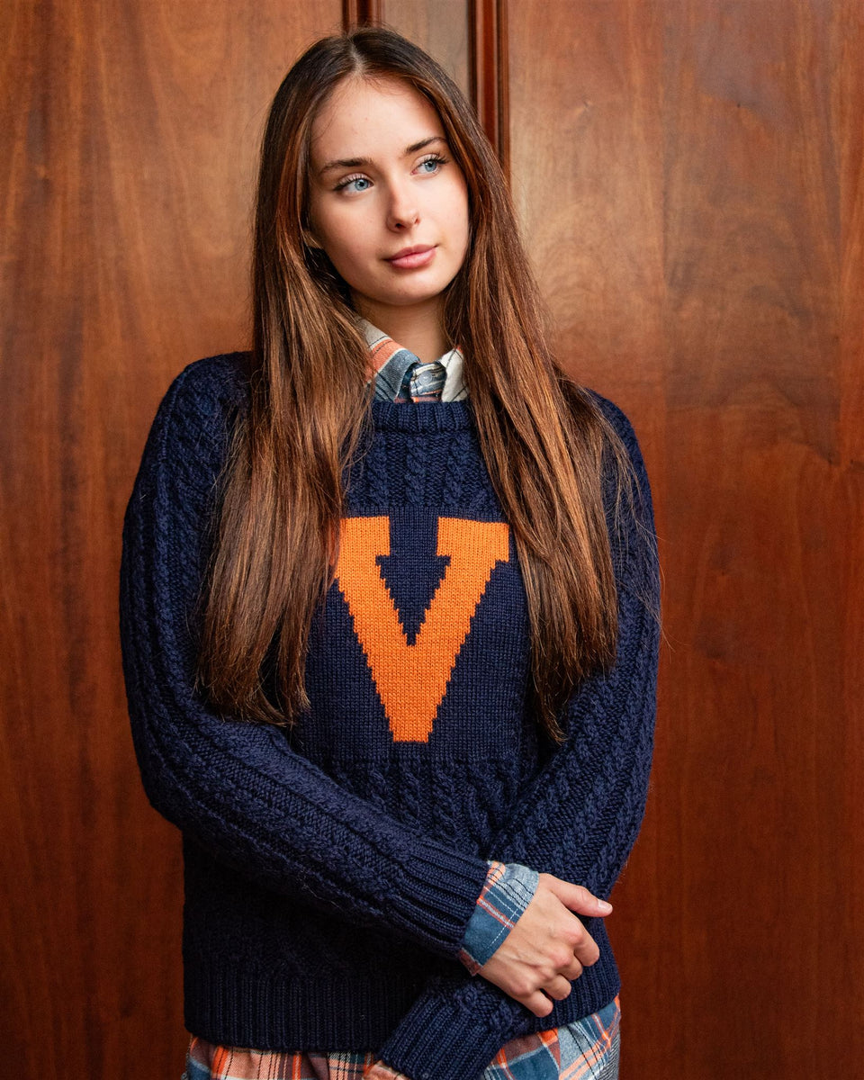 University of Virginia Women’s British Wool Crew-Neck Sweater ...