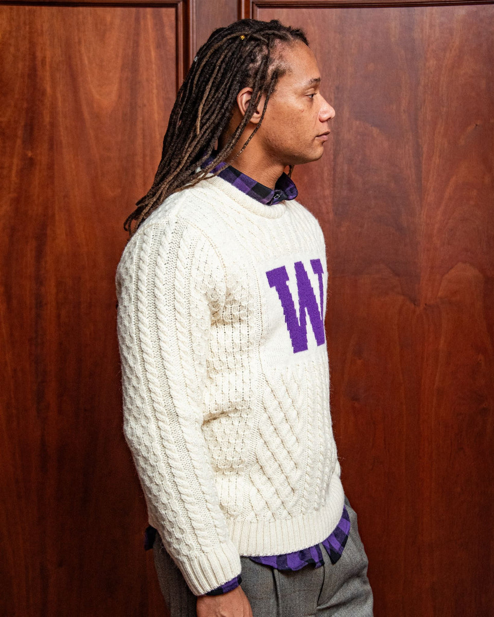 University of Washington Men’s British Wool Crew-Neck Sweater ...