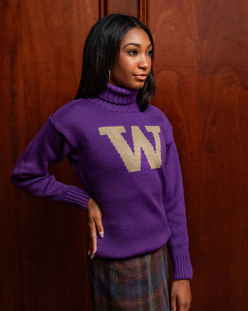 University of Washington Women’s Merino Wool Roll-Neck Sweater ...