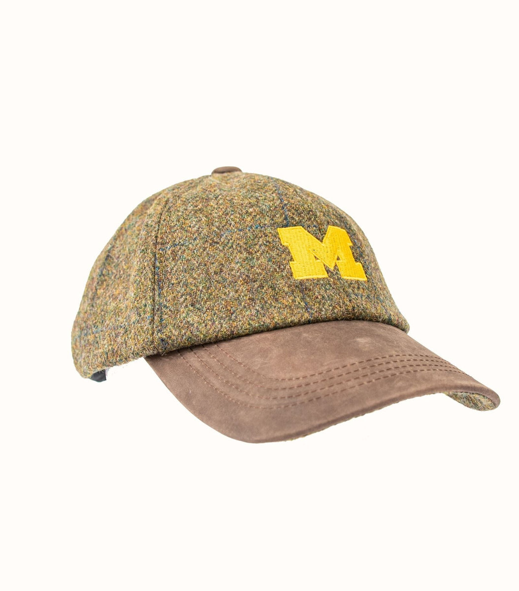 University of Michigan Olive Tweed with Navy Overcheck Baseball Cap ...