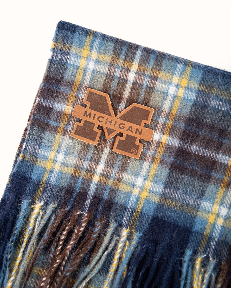 University of Michigan Tartan Cashmere Scarf | Collegiate Couture ...