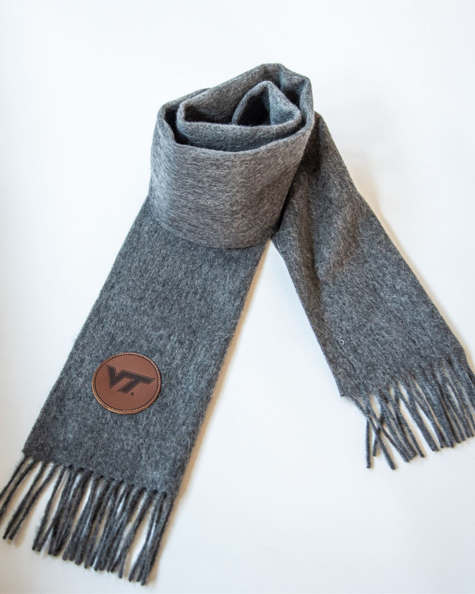 Virginia Tech Balmoral Derby Grey Lambswool Scarf – Collegiate Knitwear ...