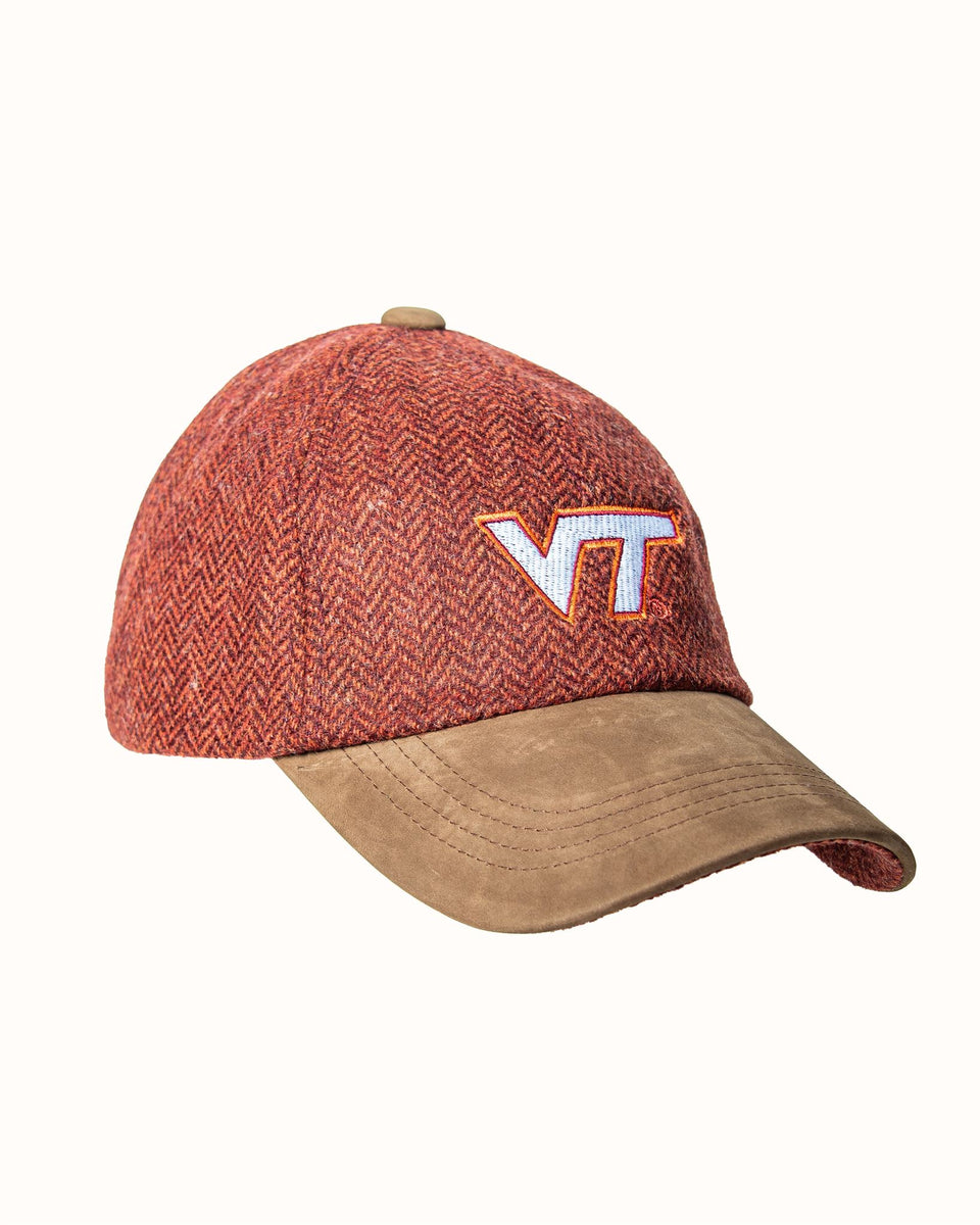 Virginia Tech Maroon Herringbone Wool Baseball Cap with Leather Bill ...