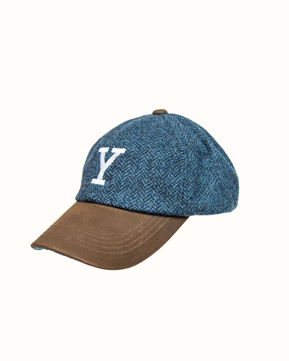 Yale University Blue Herringbone Wool Baseball Cap | Collegiate Couture ...